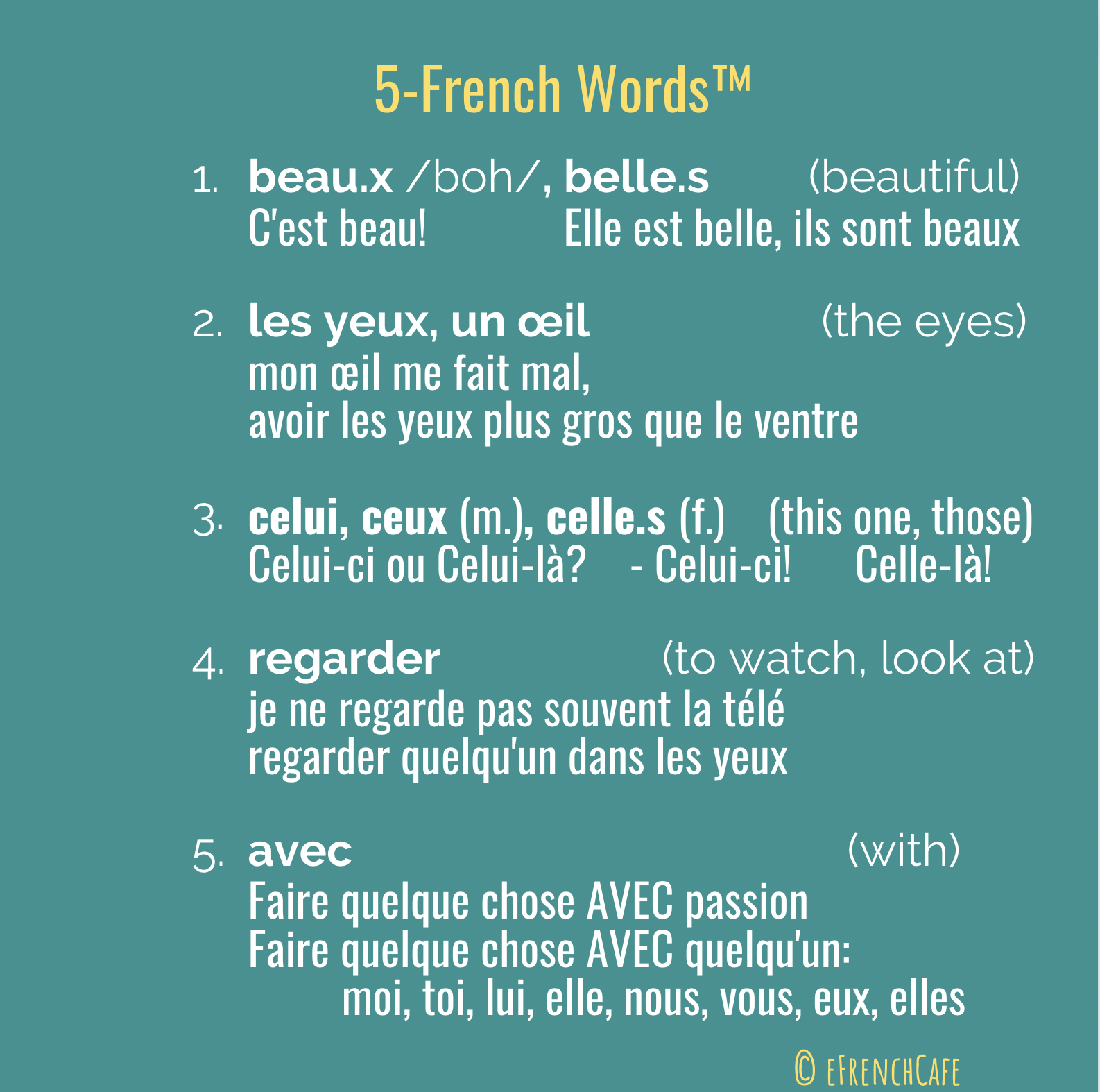 5 FRENCH WORDS avec Coco Chanel - by eFrenchCafe