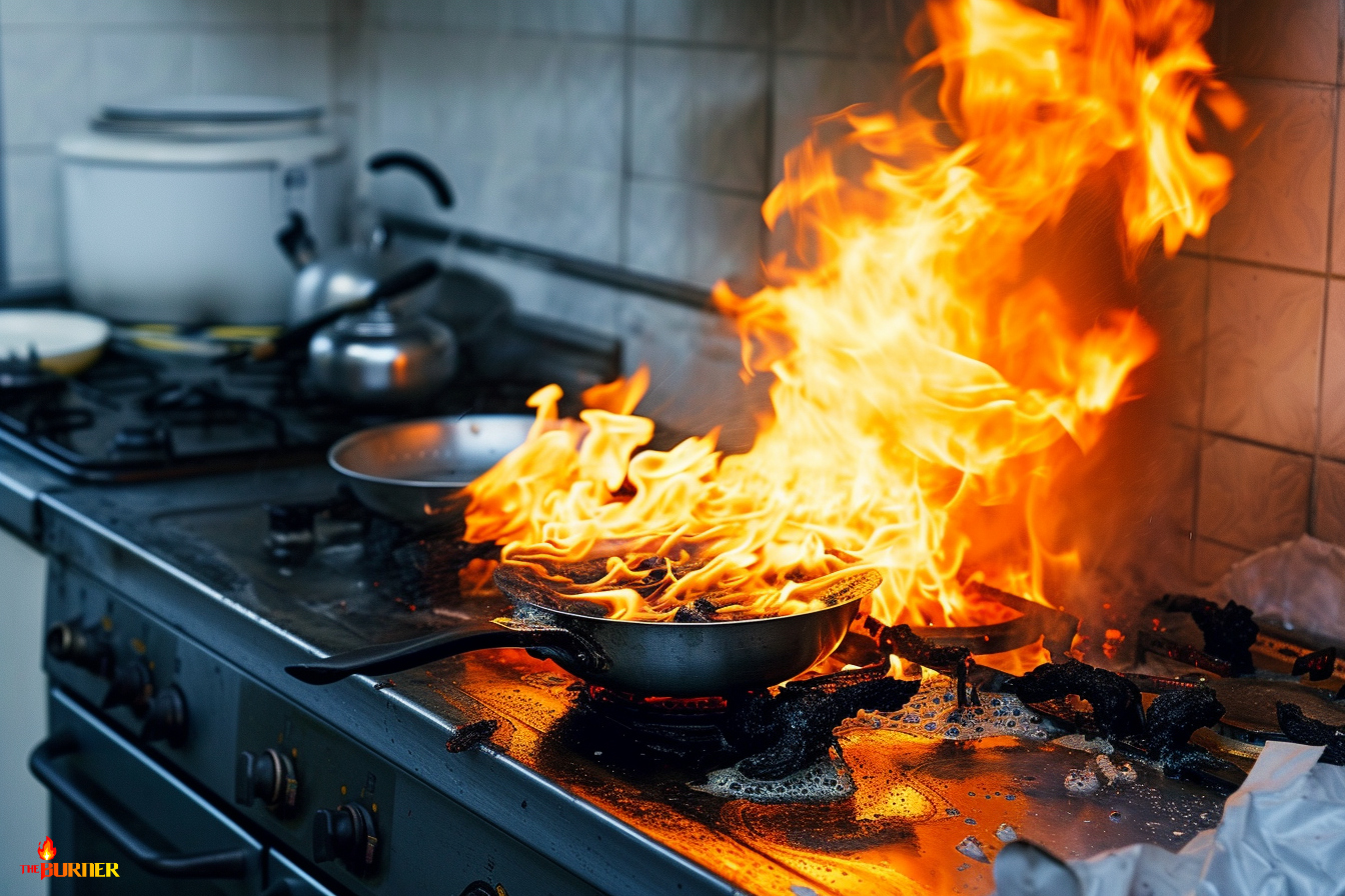 Why does adding water to a grease fire make it worse?