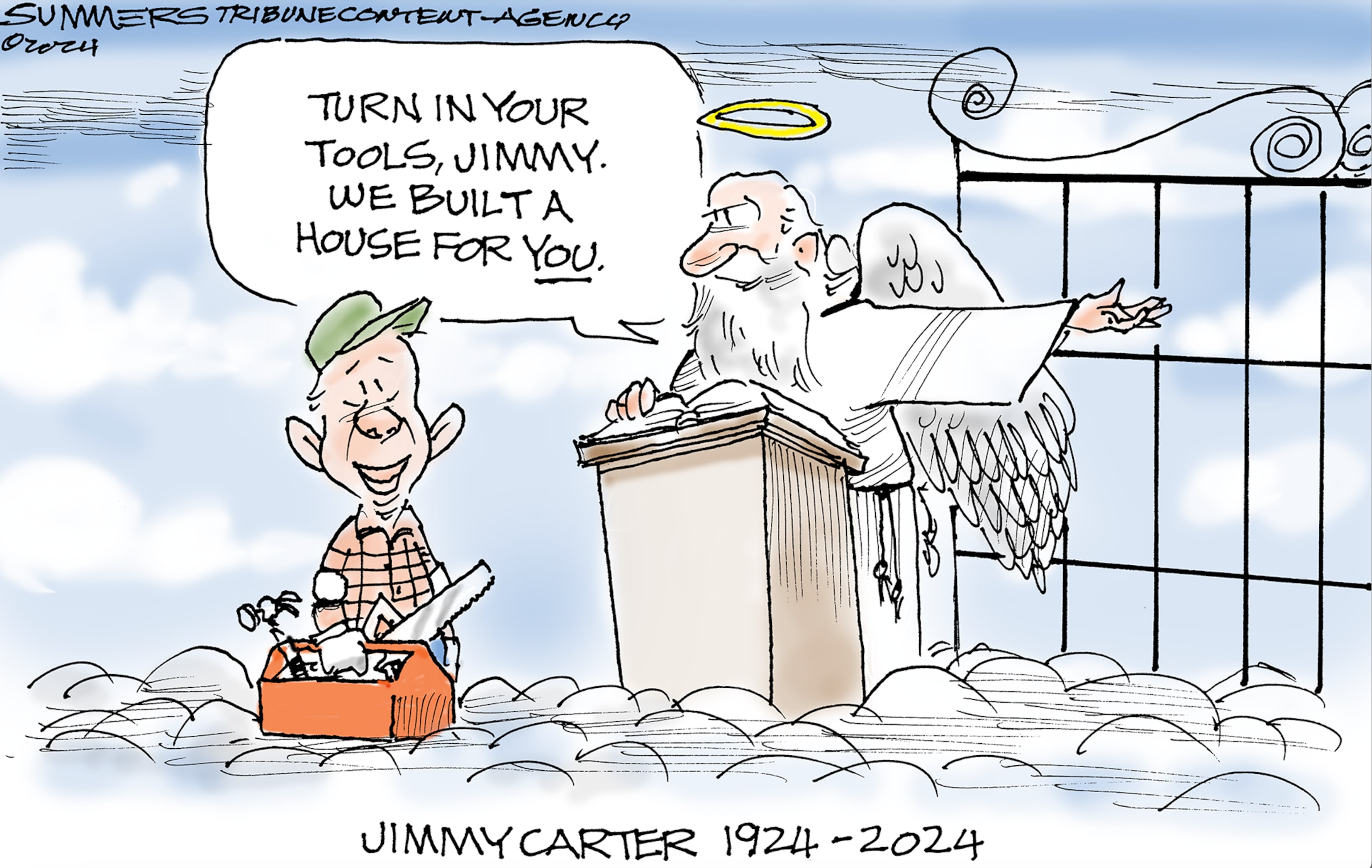 Heavenly obituary cartoons and Jimmy Carter tributes, ranked