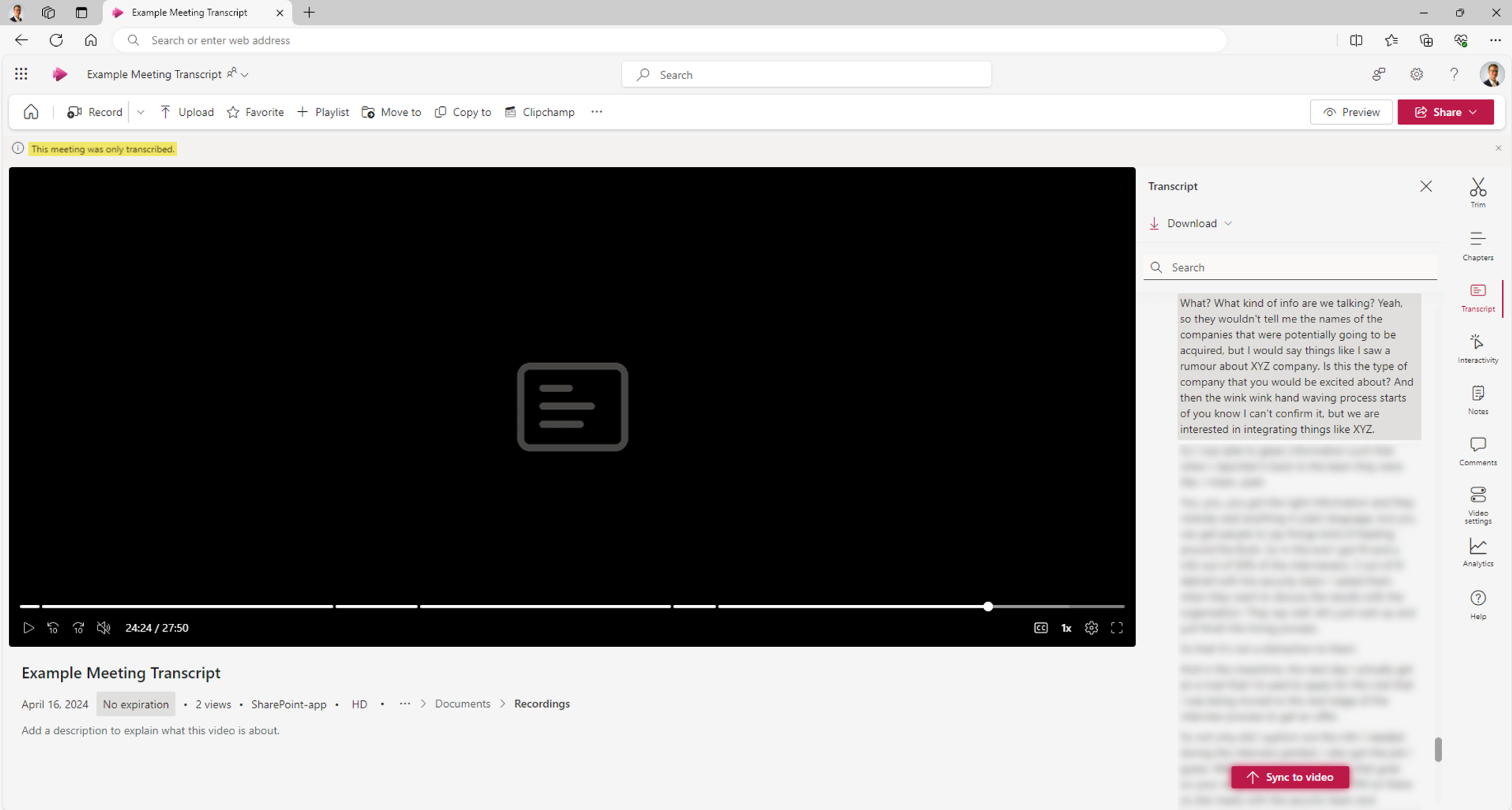 Teams Meeting Transcription & its effect on Copilot for Microsoft 365