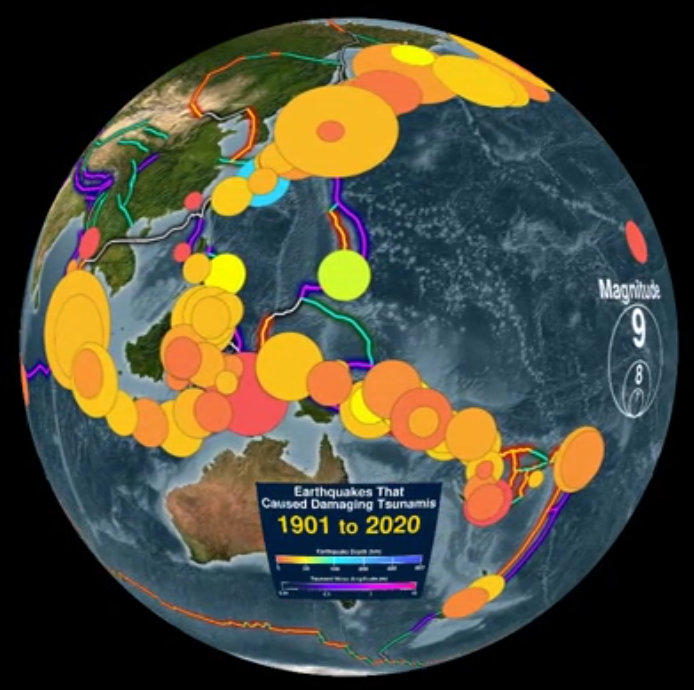 NOAA: 120 Years of Earthquakes and Their Tsunamis: 1901-2020