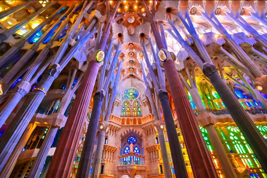 Antoni Gaudí – The ceilings and pillars of La Sagrada Familia