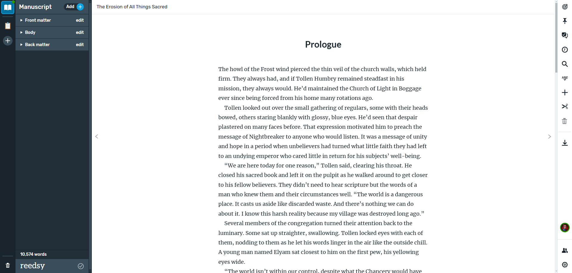 Writing with the Reedsy Book Editor - by Winston Malone