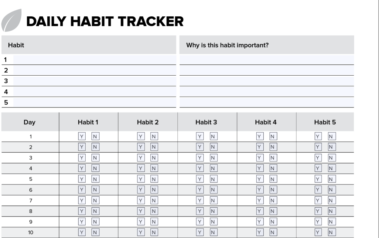 Free Planners and Worksheets by Productive Flourishing