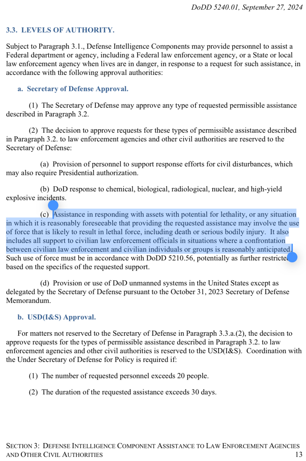 The DoD Quietly Reissues DoD Directive 5240.01, Expanding the Use of ...