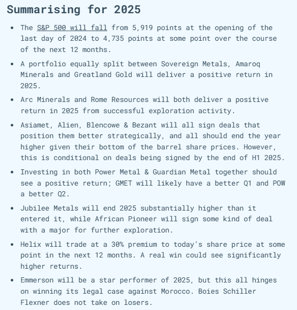 Small Cap Mining: 2025 Review - The Hard Work Pays Off. - Share Talk