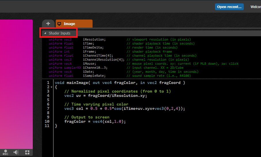 Mini: ShaderToy - by Xor - GM Shaders
