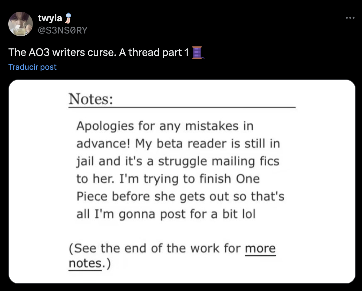 AO3: The Curse and the Creative Success of Fanfiction