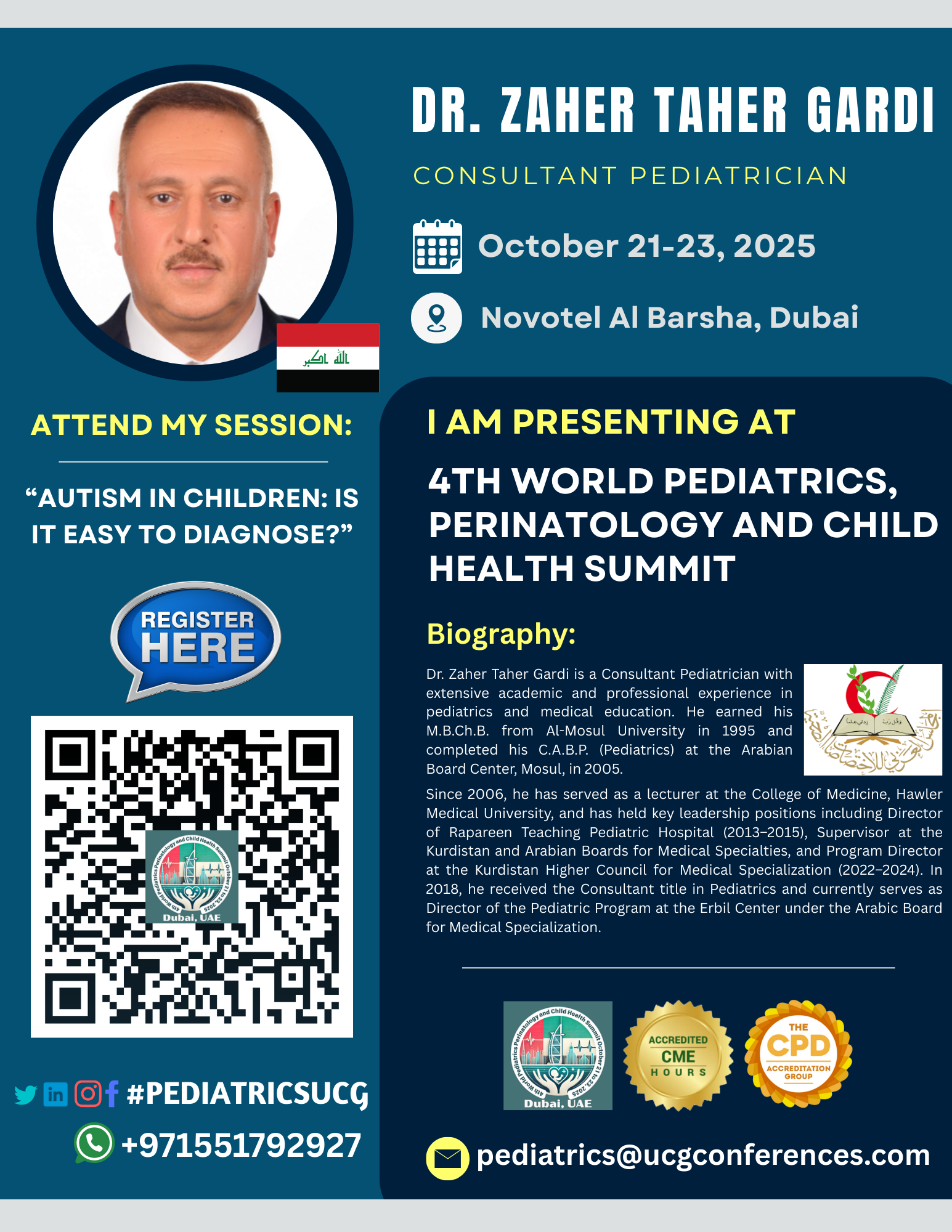 Dr. Zaher Taher Gardi to Speak at the 4th World Pediatrics ...