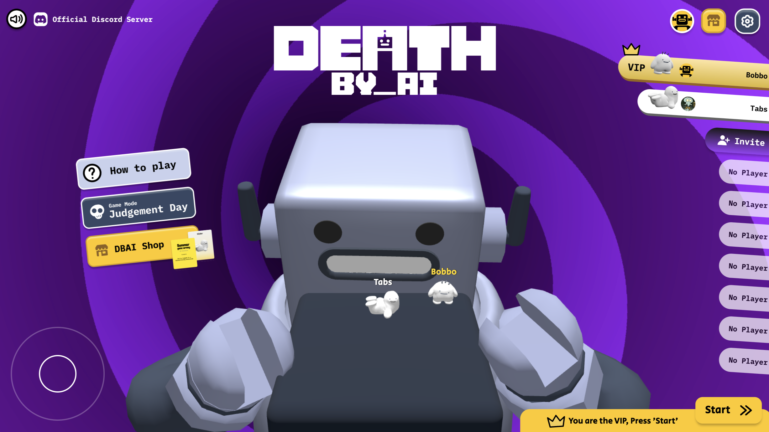 How to Play Death by AI on Discord Activity