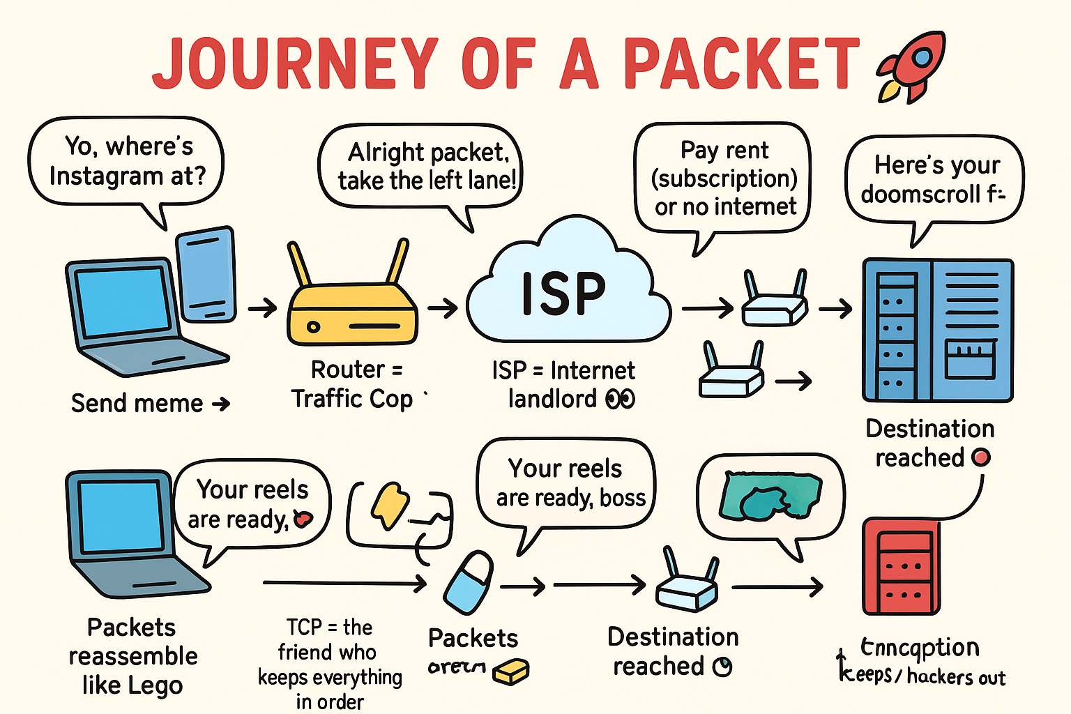 How The Internet Actually Works Packets Routers All That Jazz