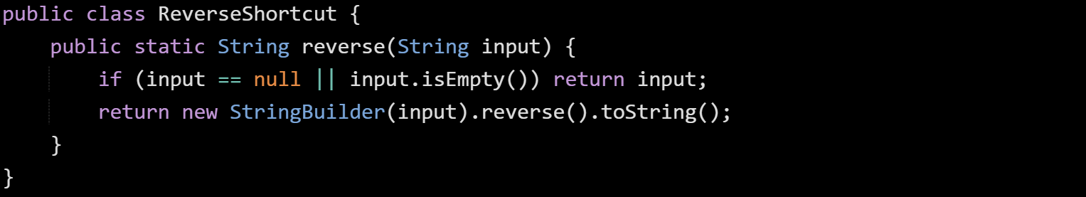 Reversing a Word or Sentence Using Java Code