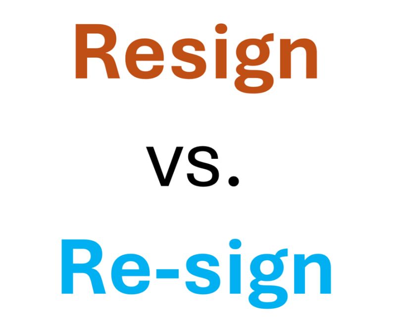 "Resign" vs. "Re-sign" - by Eric Cai - The Data Copywriter