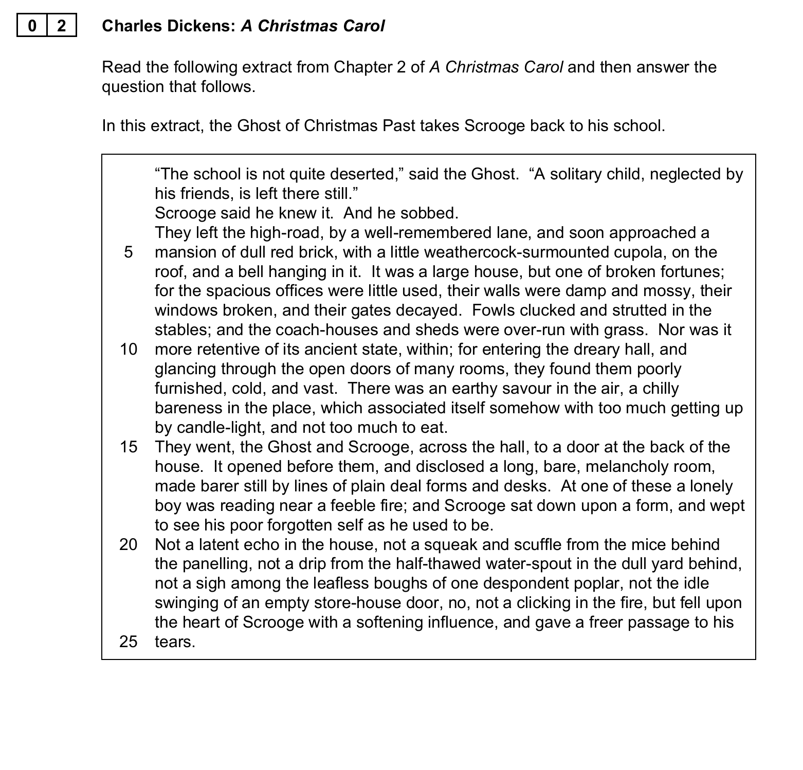 A Christmas Carol grade 7 essay marked with feedback 📝