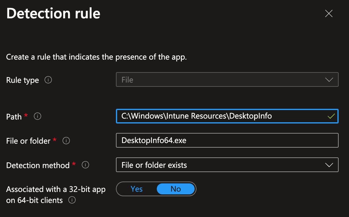 Deploying DesktopInfo using Microsoft Intune (Modern BGInfo)