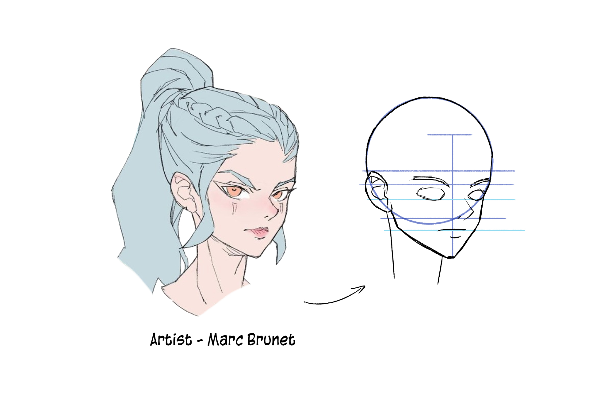 Let's learn to draw portraits in 7 days - by Lilly Mist