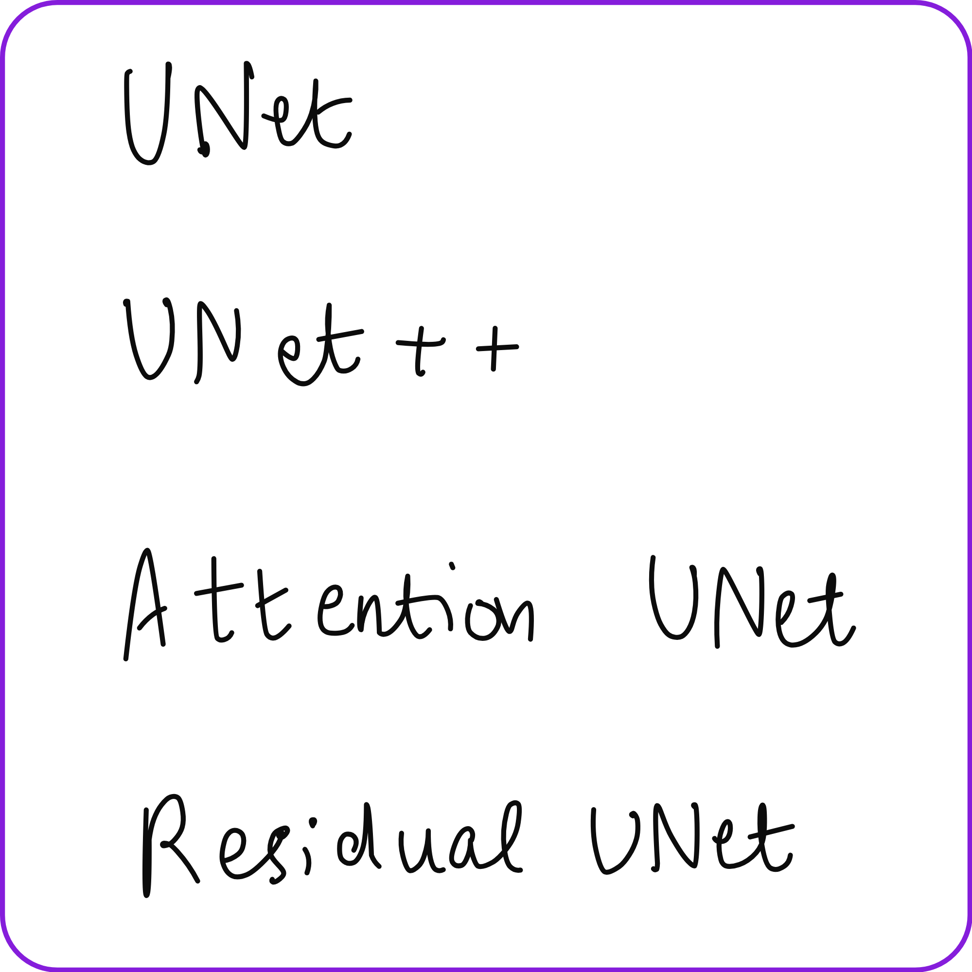 UNet and its Family: UNet++, Residual UNet, and Attention UNet