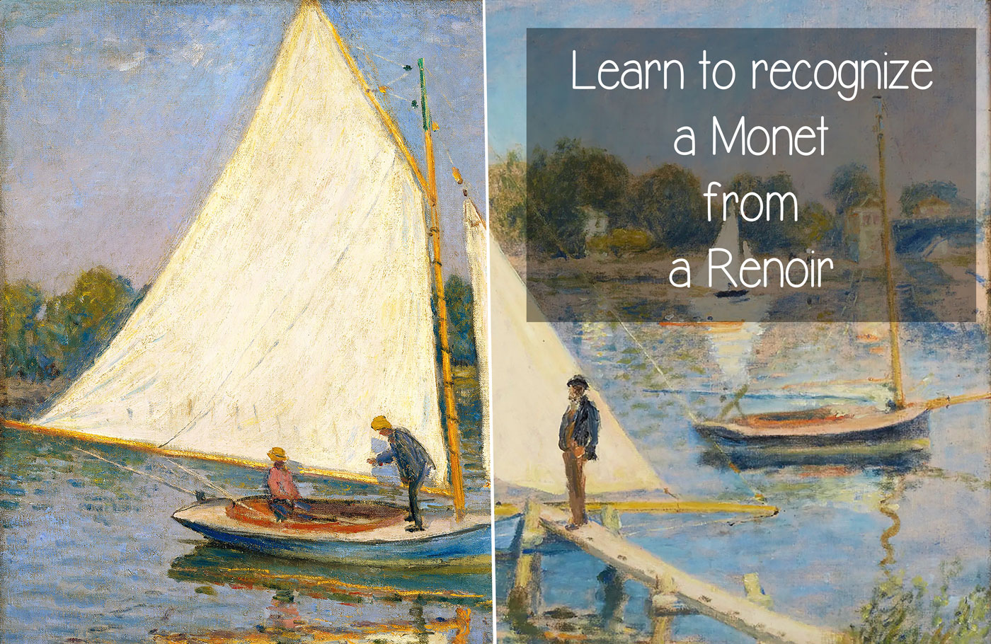 How to recognize the style differences between Monet and Renoir