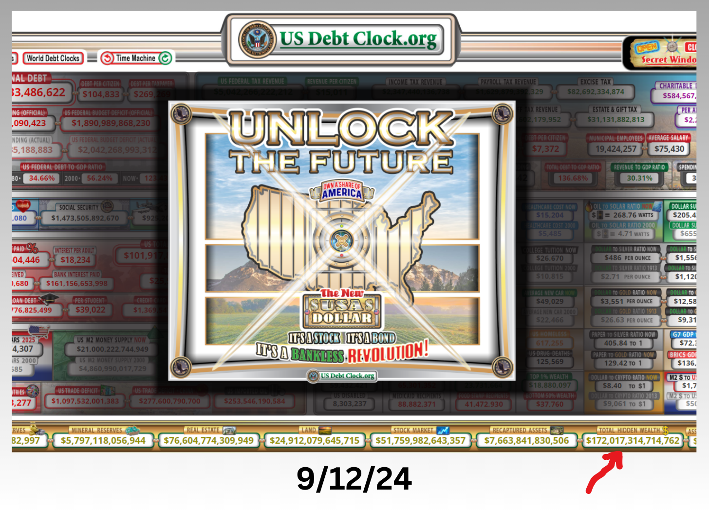 The US National Debt Clock: September 2024 (First Half)
