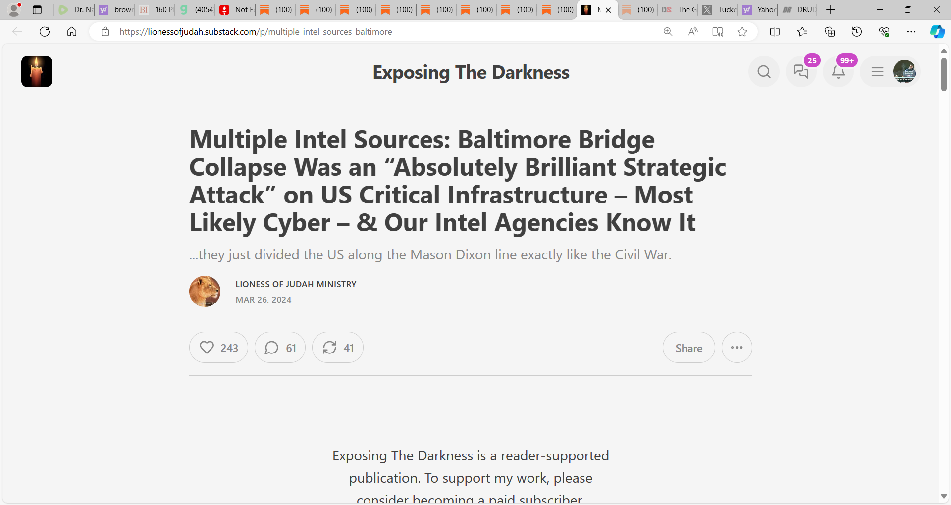 Lara Logan (Lioness of Judah Ministry): 'Multiple intel sources ...