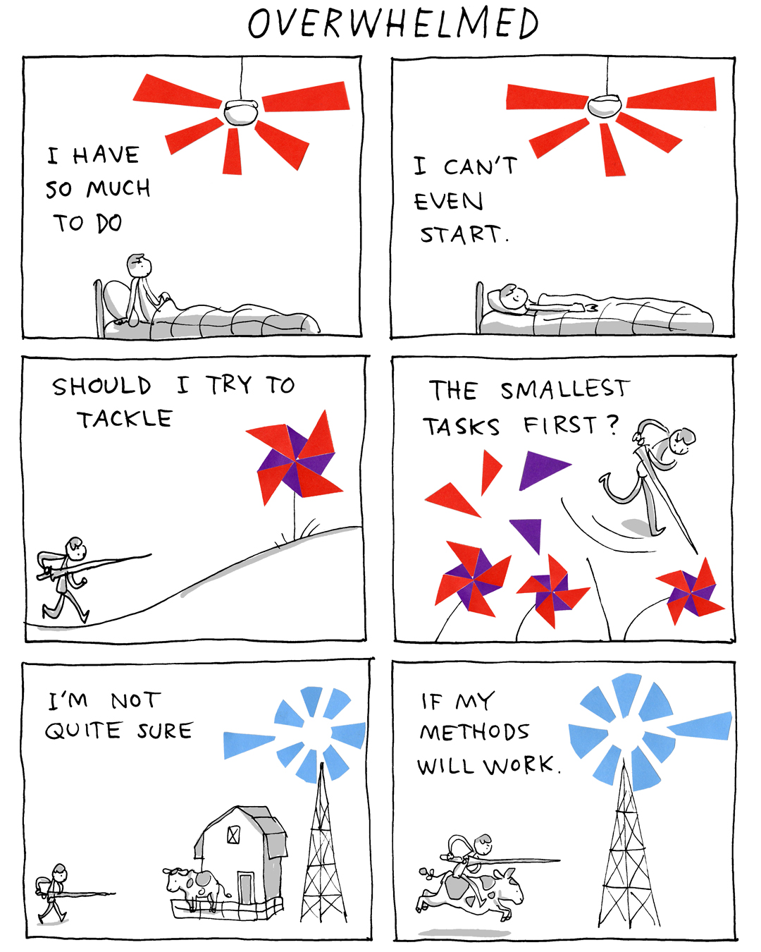 Overwhelmed - by Grant Snider - Incidental Comics