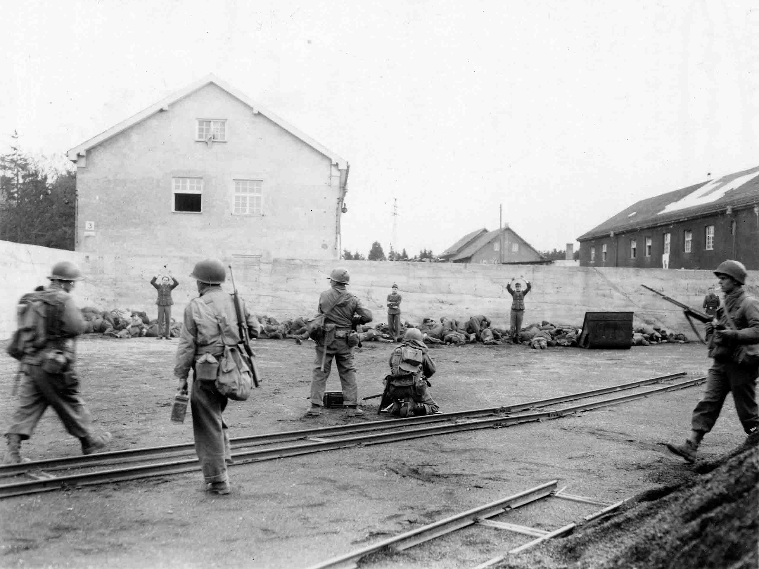 US troops liberate Dachau - by Martin Cherrett