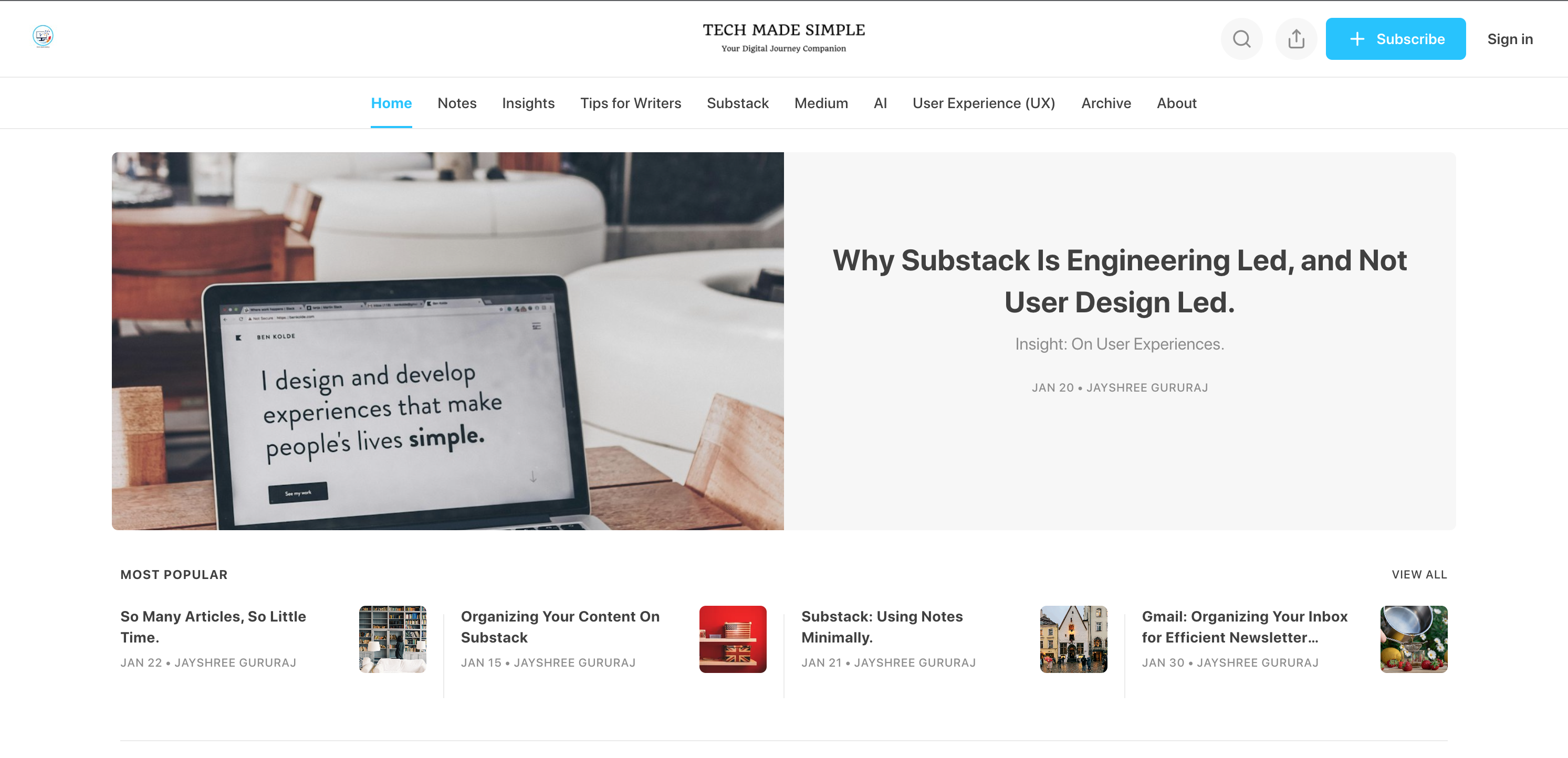 Substack: Designing Your Publication Home Page.