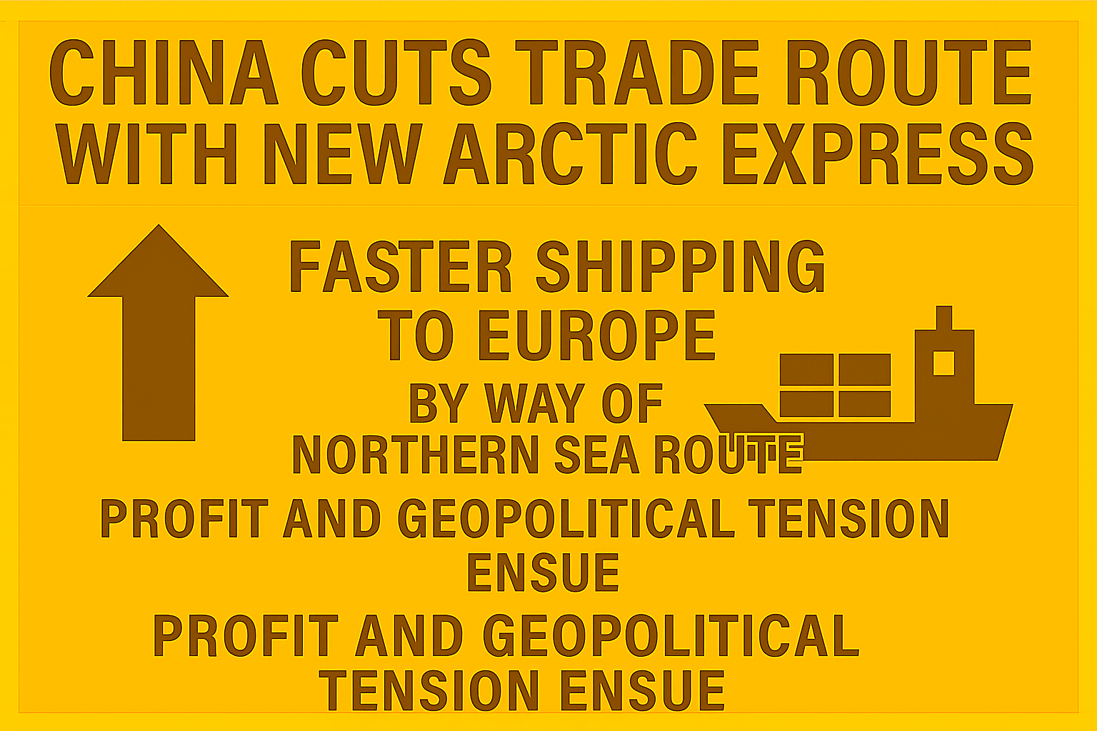 New Arctic Route: China Shortens Trade Routes To Europe