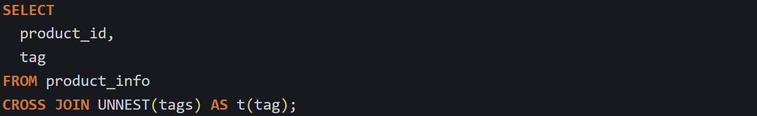 Flatten Nested Data with CROSS JOIN and UNNEST