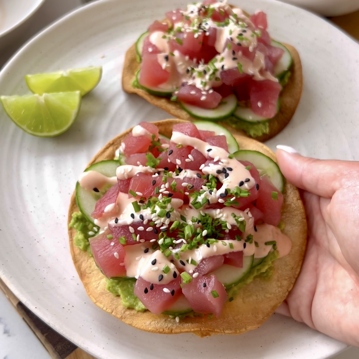 TUNA TOSTADAS 🔥 - Recipes by Victoria