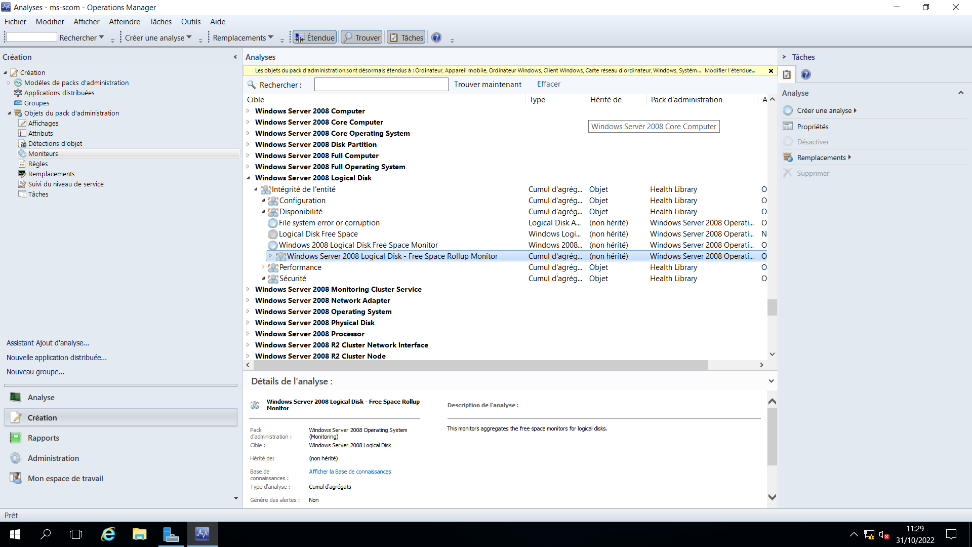 Microsoft SCOM Server - Disk Usage and Report