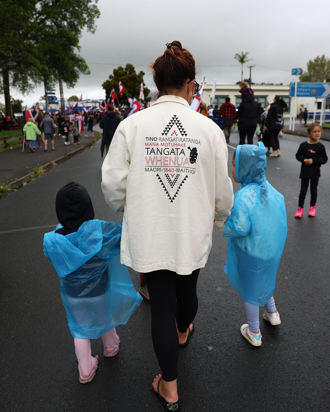 Peaceful Māori Hikoi Advances - In Pictures