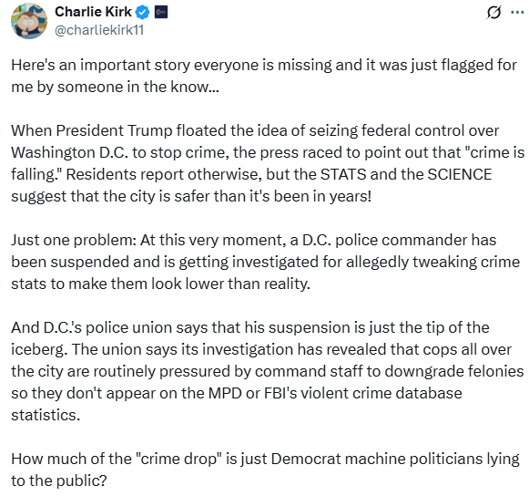 Washington, DC police commander suspended, accused of changing crime statistics