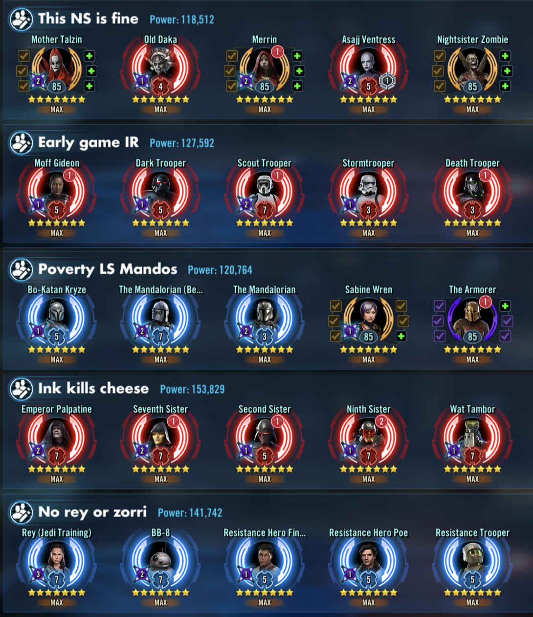 Conquest Feats & Team Building: Jocasta Nu