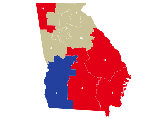 The Five Congressional Districts That Could Deliver Georgia for Trump