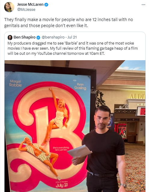 BEN SHAPIRO NOT TRIGGERED BY 'BARBIE' MOVIE, YOU ARE!