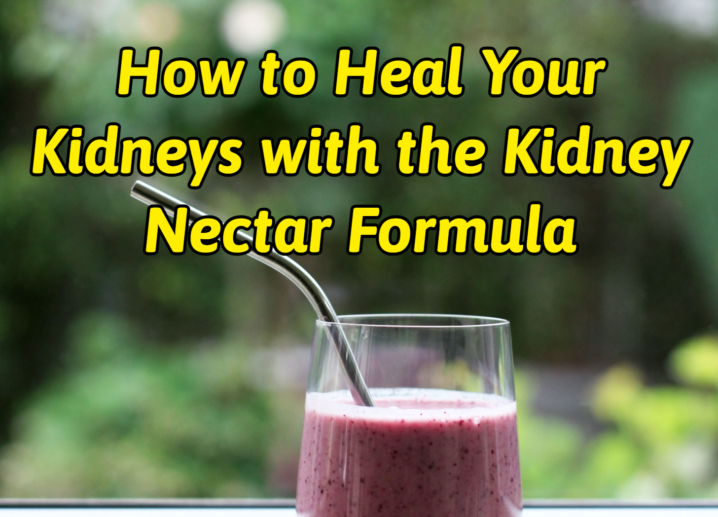 How to Heal Your Kidneys with the Kidney Nectar Formula