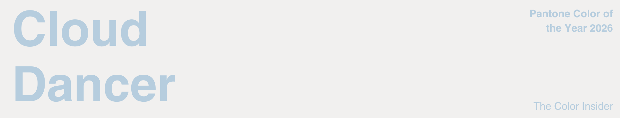 Cloud Dancer: Pantone’s 2026 Color of the Year