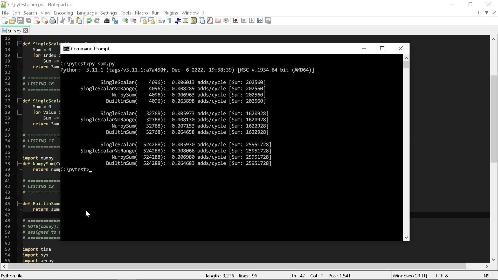 Python Revisited - by Casey Muratori - Computer, Enhance!