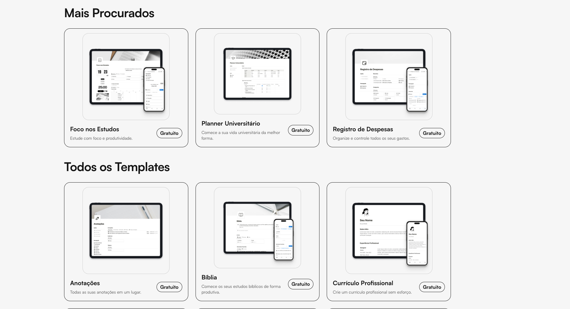 Os melhores templates de Notion gratuitos - by Rebeca Sousa