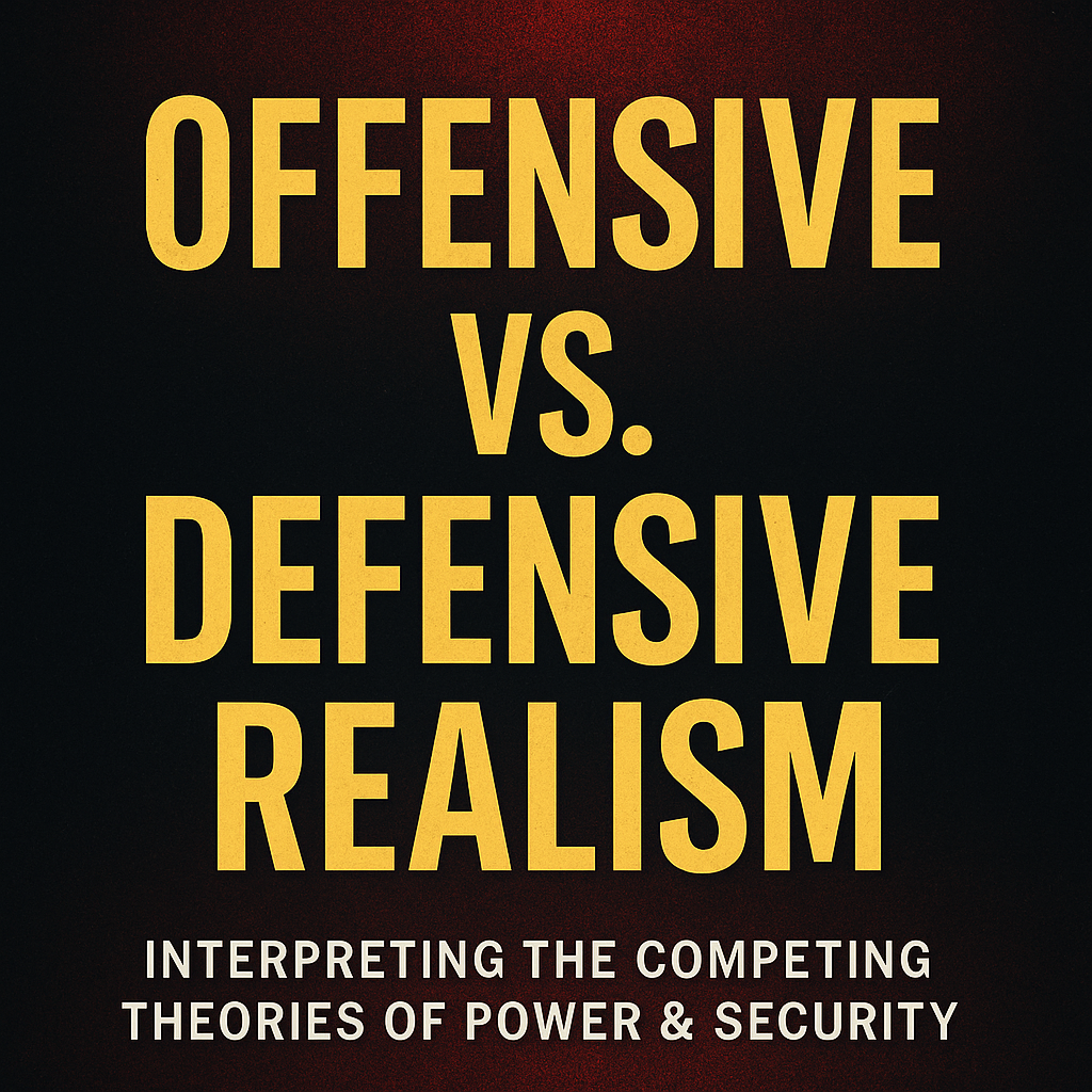 Offensive vs. Defensive Realism - by James Klaczynski
