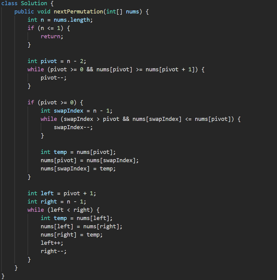LeetCode #31: Next Permutation — Solved in Java
