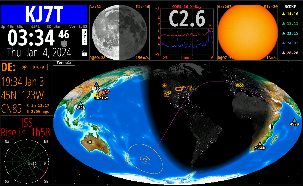 Inovato Quadra HamClock • Buttondown