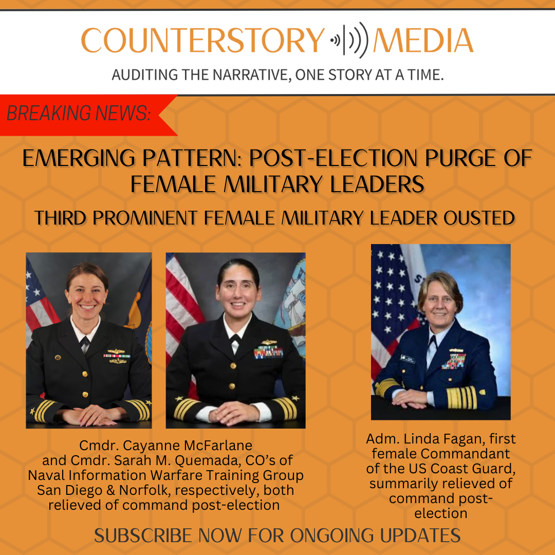 Melissa Corrigan, she/her on Substack: "BREAKING: The US Navy has relieved Commander Sarah M ...