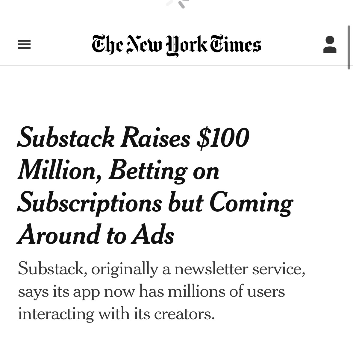 Kalei Correll (@kaleicorrell): "If I were Substack, I’d spend that $100M on funding a Studios ...