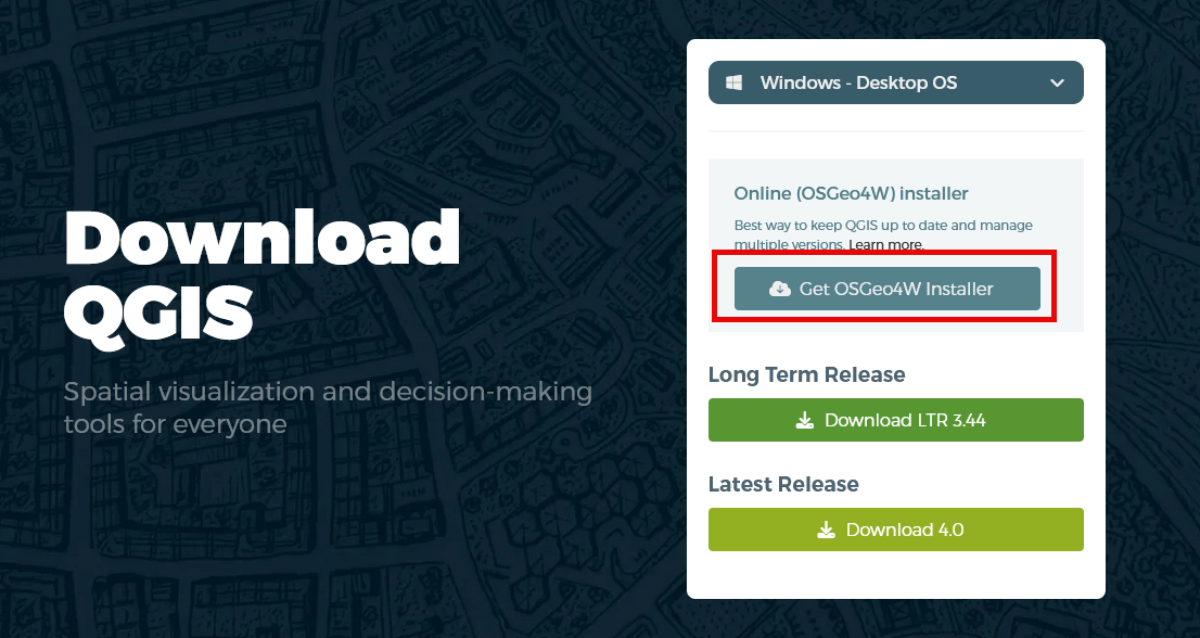 How to Install QGIS with OSGeo4W