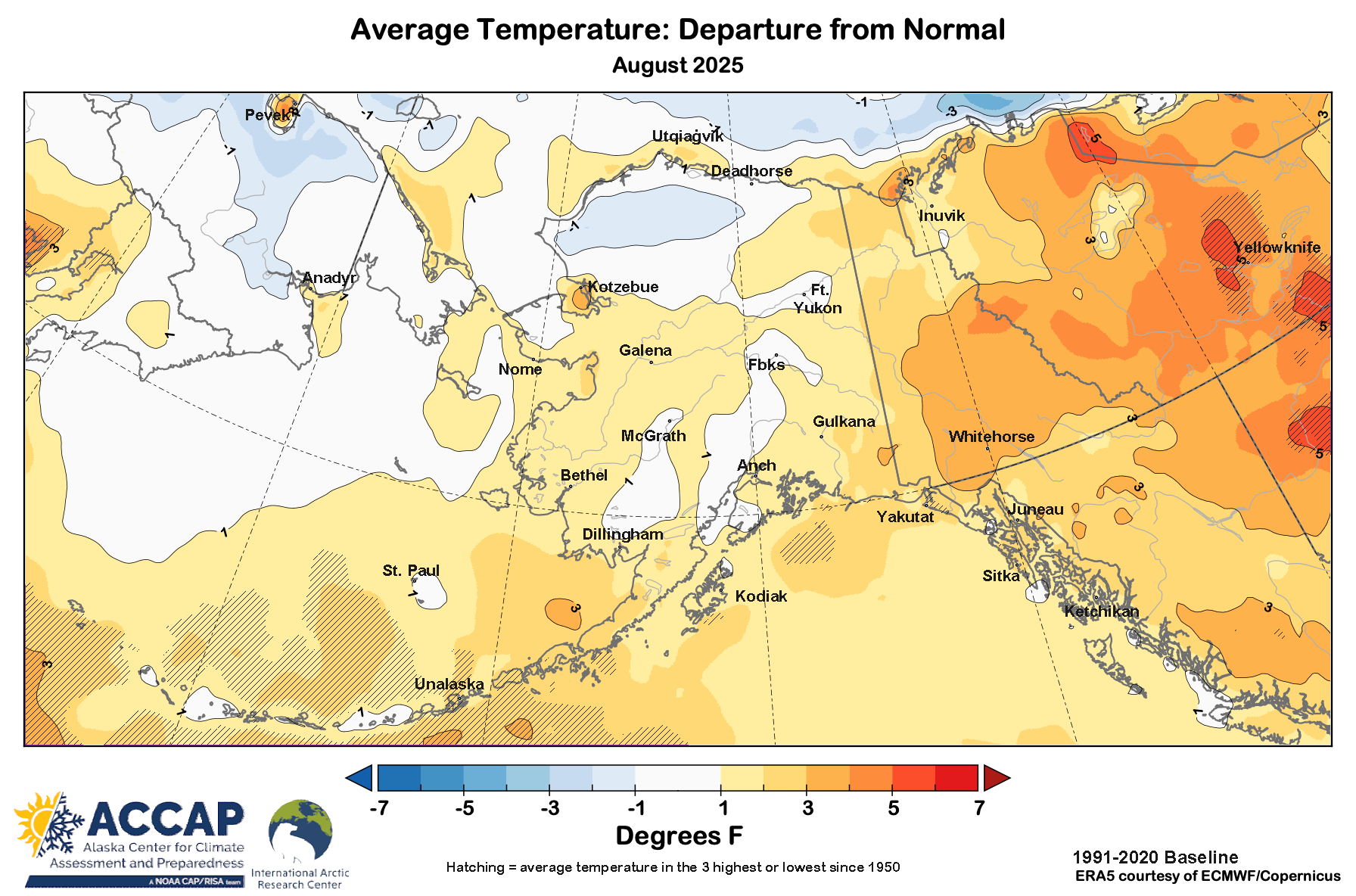 Alaska August 2025 Climate Summary - by Rick Thoman
