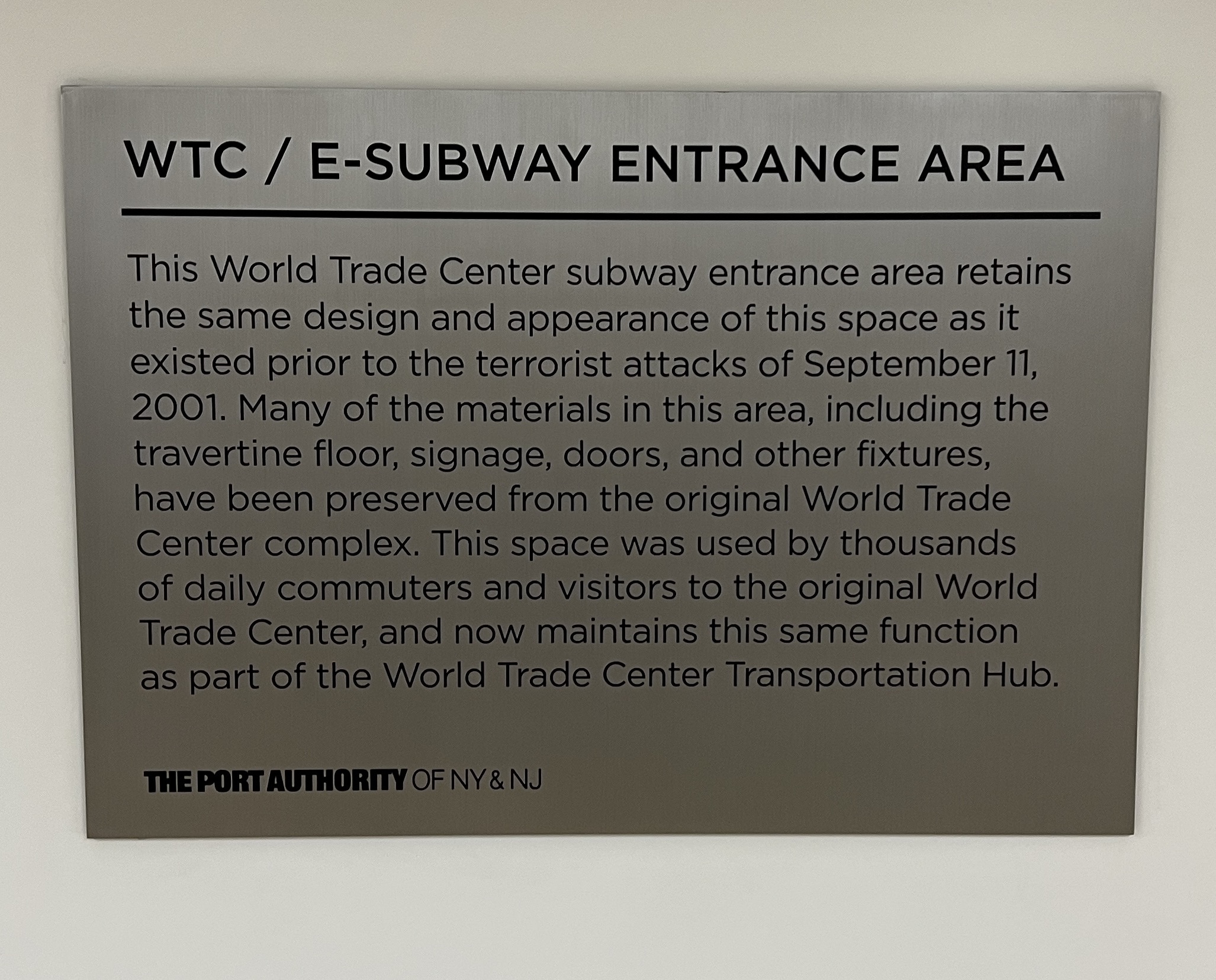 Inside the last surviving portion of the original World Trade Center, a ...