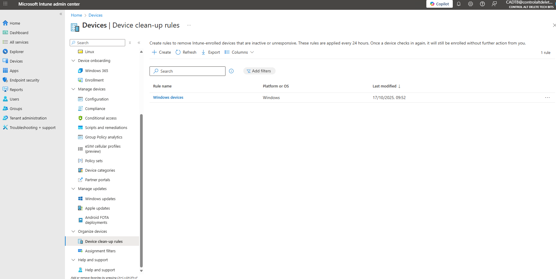 Keep Your Intune Tenant Clean with Intune Device Cleanup Rules and ...