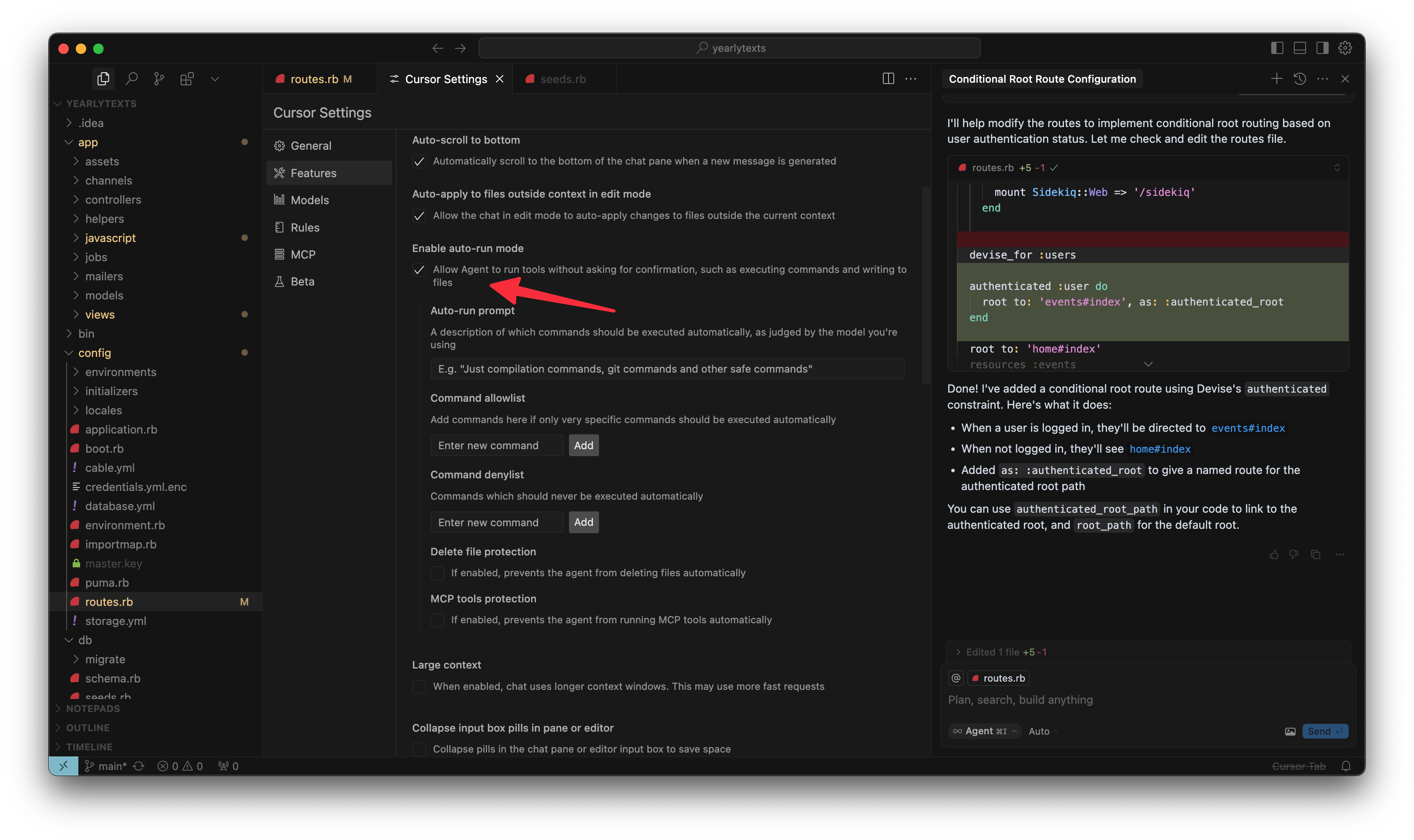 How to use Cursor Agent in Yolo mode (safely)